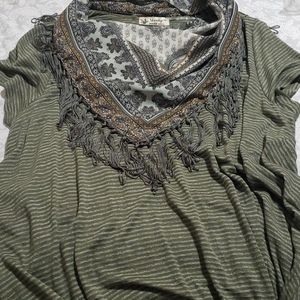 Unity World Wear | Tops | New Cute Striped Blouse W Removable Wrap ...